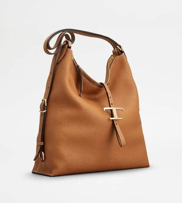 TOD'S T Timeless Medium Leather Shoulder Bag