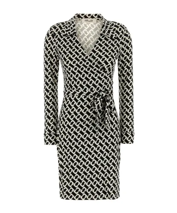 Diane Von Furstenberg Long-sleeved Dress - Black