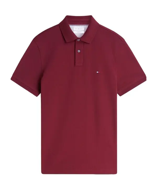 Tommy Hilfiger Solid Color Polo Shirt - Red