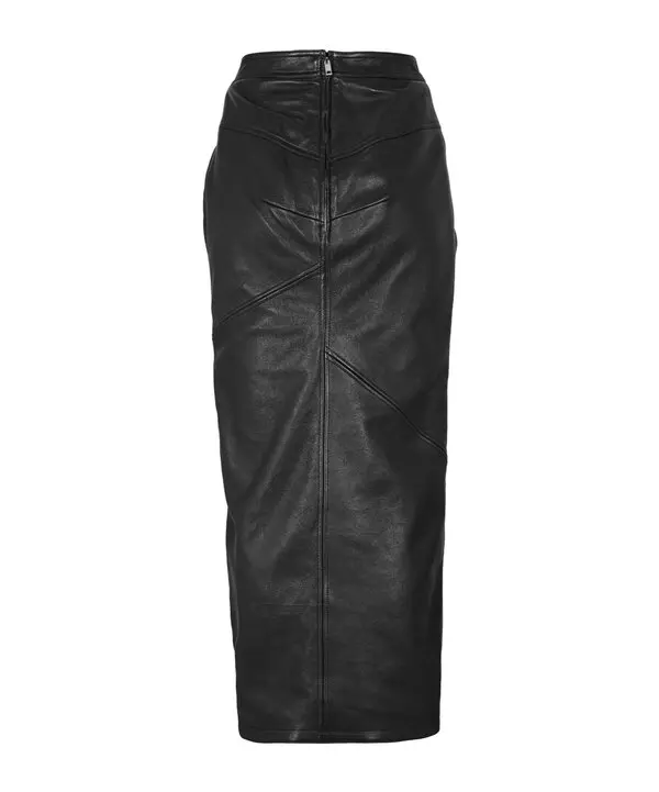 Givenchy High-waisted Fitted Leather Pencil Skirt