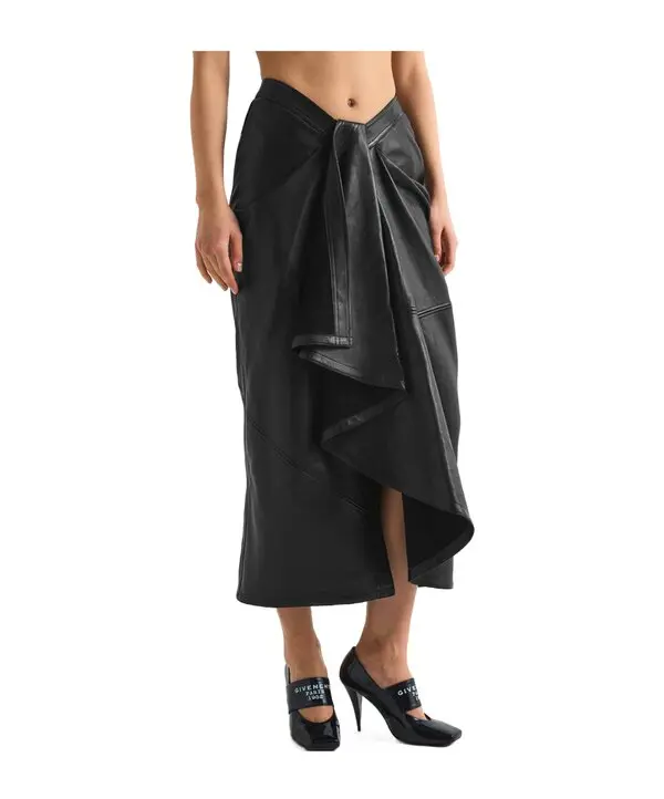 Givenchy High-waisted Fitted Leather Pencil Skirt