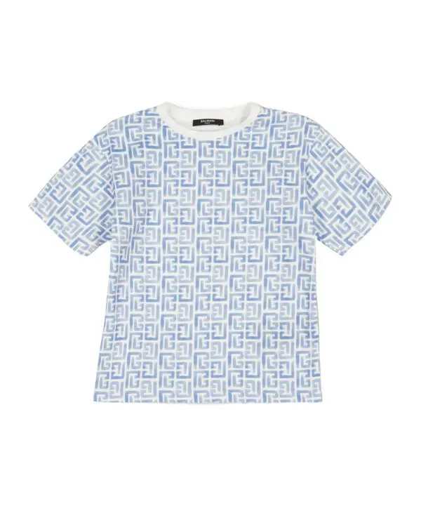 Balmain Allover Print Tshirt - White