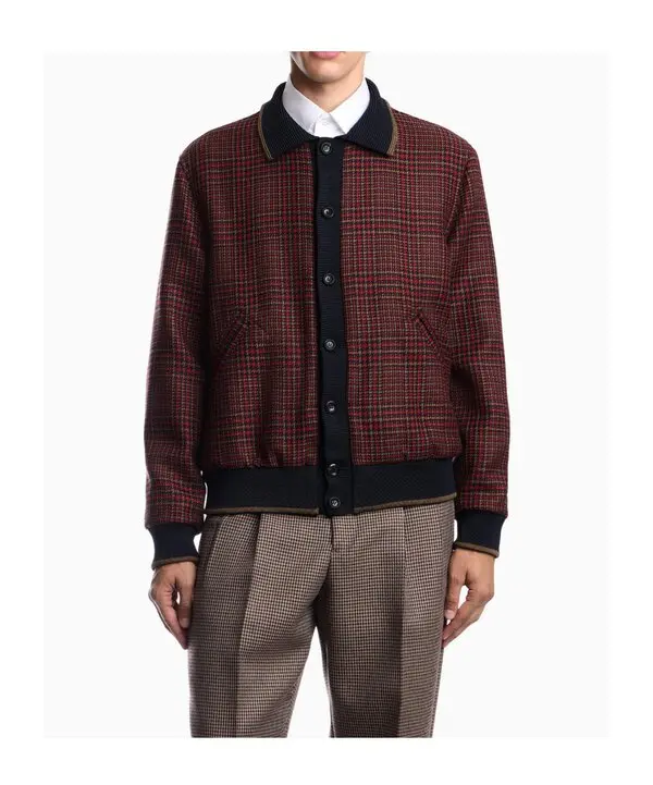 Emporio Armani Checked Bomber Jacket