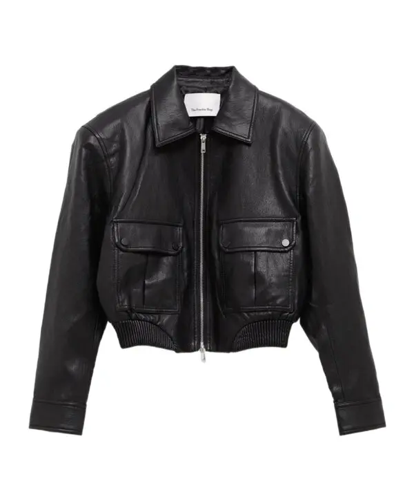 THE FRANKIE SHOP Cropped Zip-up Jacket