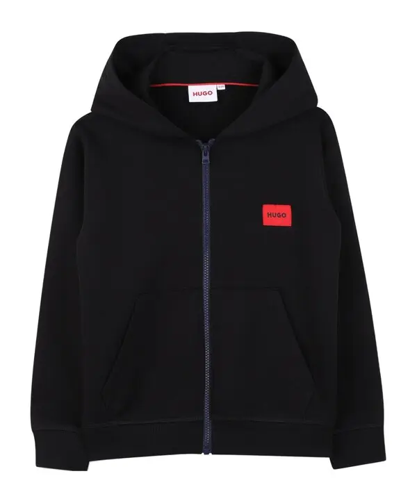 Hugo Boss Full Zip Hoodie With Logo Branding
