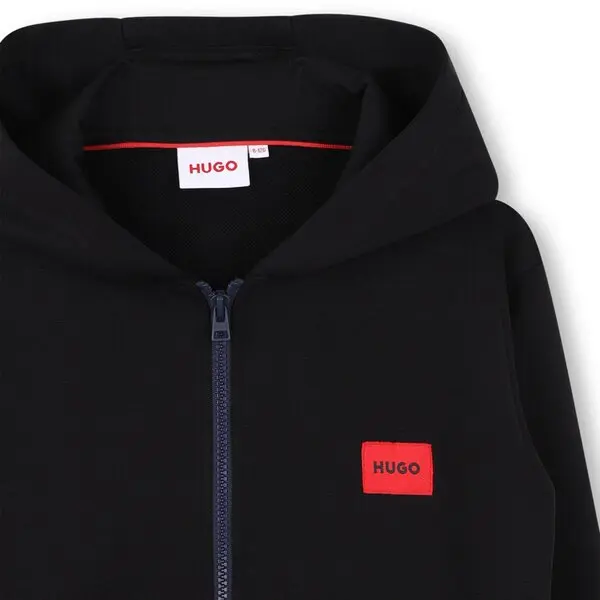 Hugo Boss Full Zip Hoodie With Logo Branding