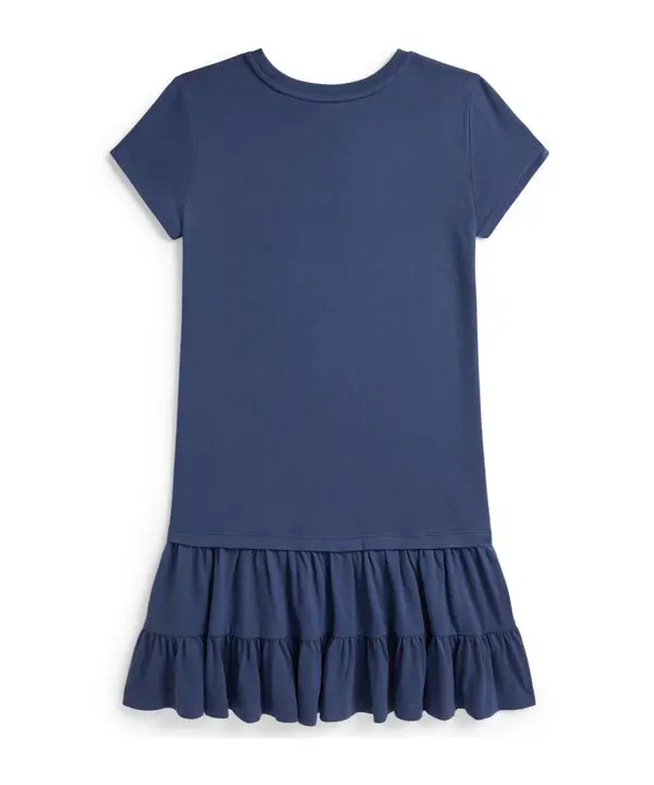 Polo Ralph Lauren Bear Graphic Ruffle Hem T-shirt Dress