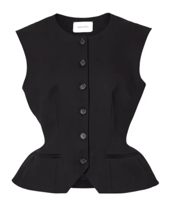 Magda Butrym Silk And Cashmere-blend Crepe Vest