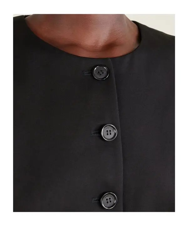 Magda Butrym Silk And Cashmere-blend Crepe Vest - Black