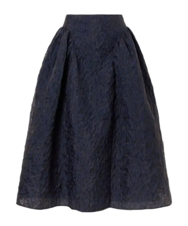 Cecilie Bahnsen Floral-jacquard Midi Skirt - Black