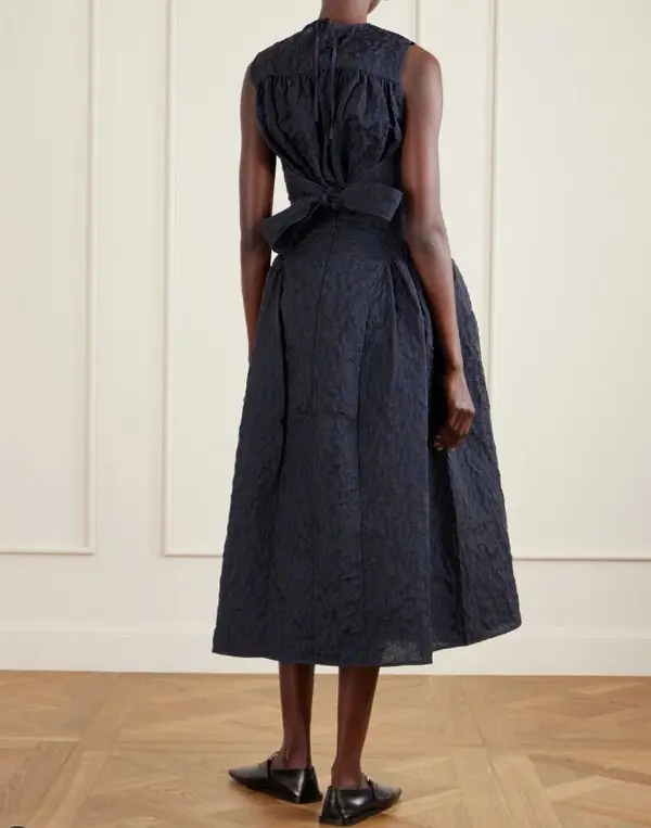 Cecilie Bahnsen Floral-jacquard Midi Skirt - Black