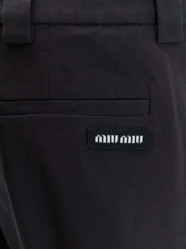 Miu Miu Stretch Poplin Tailored Pants