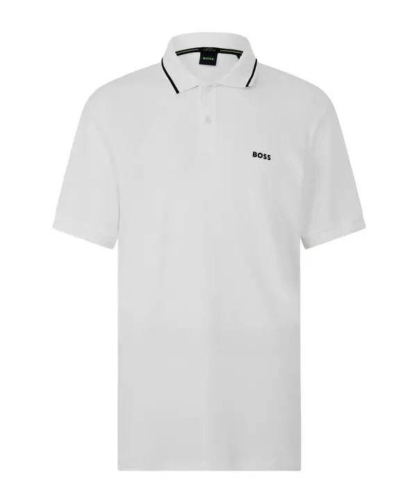 Hugo Boss Solid Polo Shirt - White