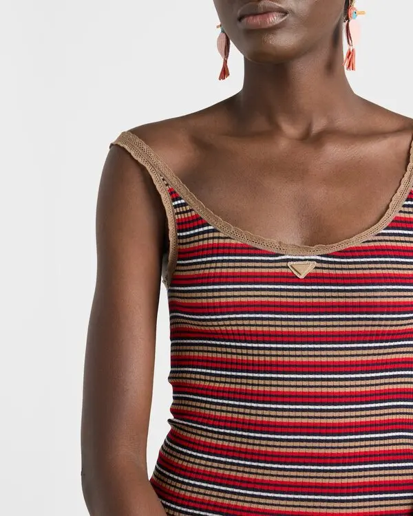 Prada Striped Cotton Dress