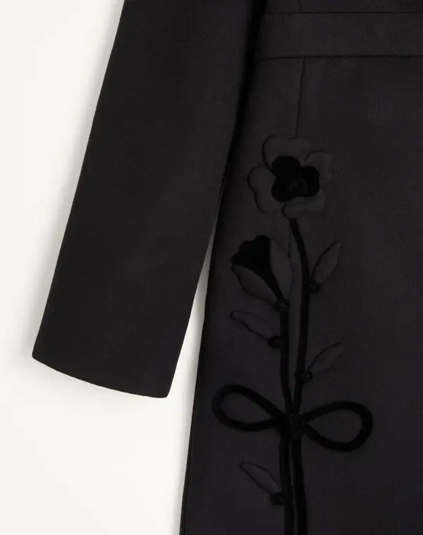 Valentino Garavani Embroidered Draped Coat