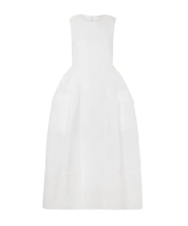 Cecilie Bahnsen Pocket Plumeria Petit Dress - White