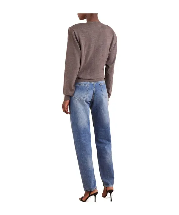 Magda Butrym Knotted Cropped Wool Sweater