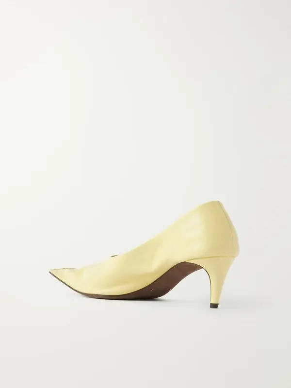 Khaite Soft Pale Yellow Leather Shoes