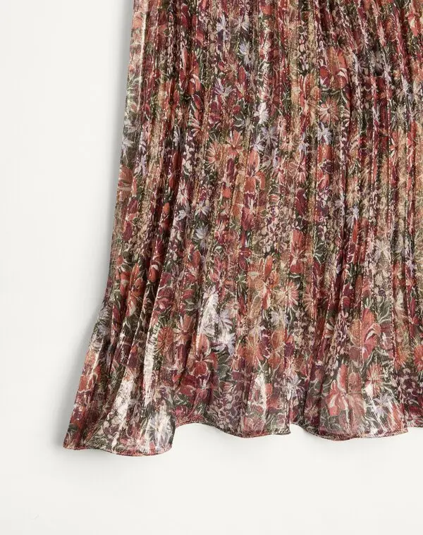 Valentino Garavani Pleated Midi Dress With Patterned Design