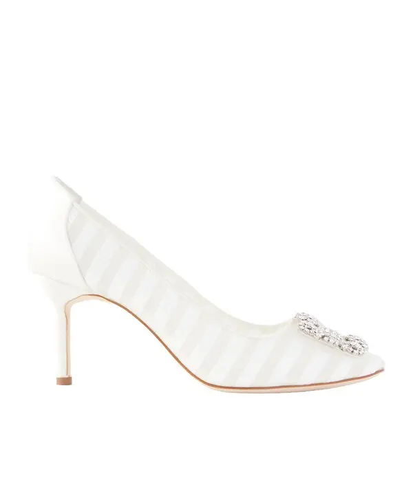 Manolo Blahnik Crystal Embellished Stiletto Pumps