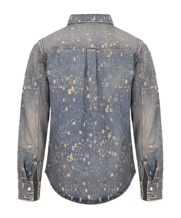 Alexander McQueen Distressed Denim Shirt