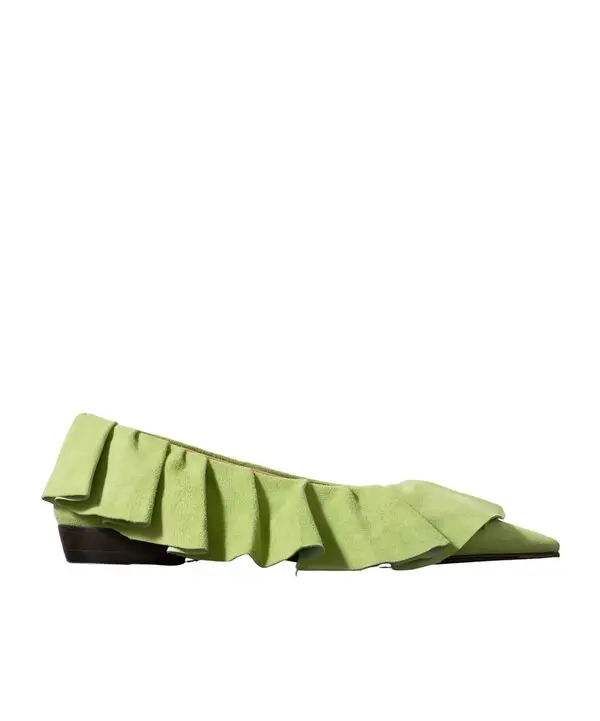 J.W.ANDERSON Jw Anderson Ruffle Pointed Ballet Flats