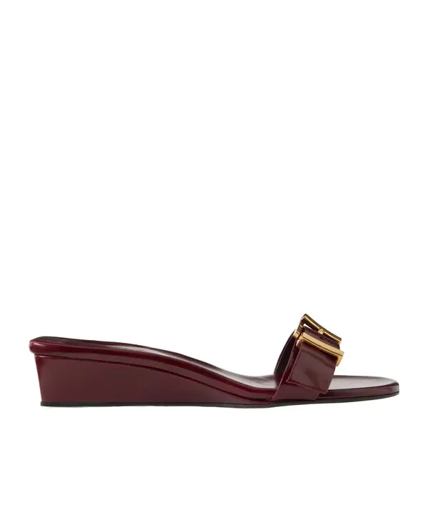 Khaite Smooth Leather Sandals With Buckle Detail