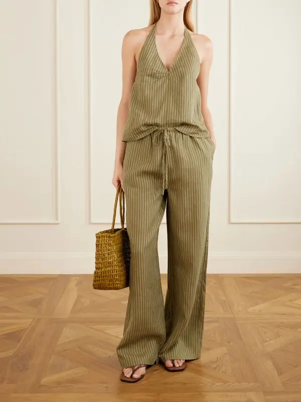 Staud Corso Striped Halter Top