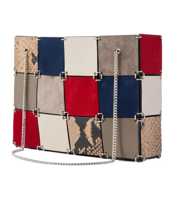 Khaite Patchwork Suede Shoulder Bag