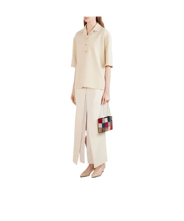 Khaite Patchwork Suede Shoulder Bag