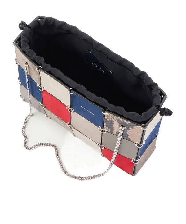 Khaite Patchwork Suede Shoulder Bag