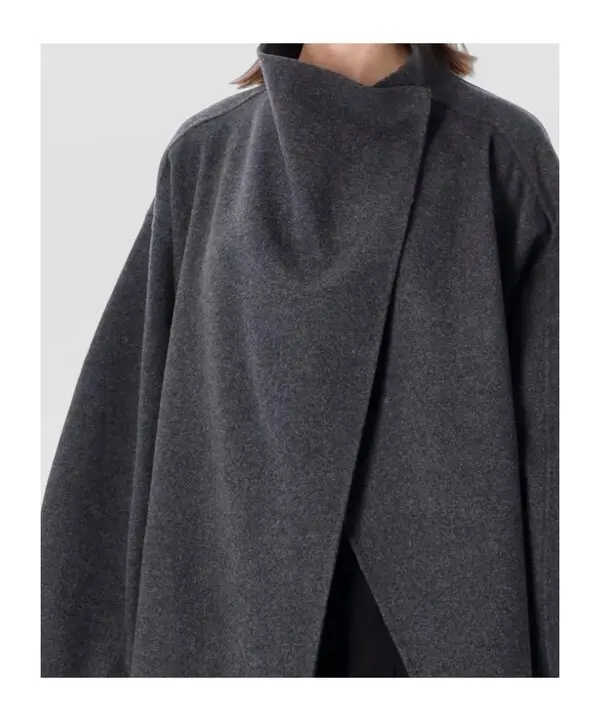 THE FRANKIE SHOP Leroy Funnel Neck Wool Coat