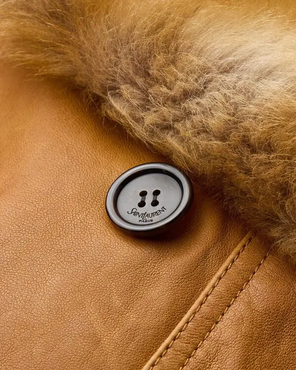 Saint Laurent Lambskin And Shearling Jacket