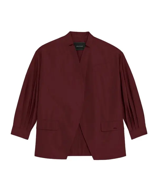 Longchamp Kimono Jacket With Swan Collar