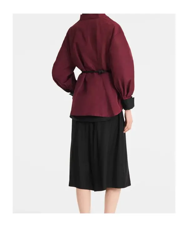 Longchamp Kimono Jacket With Swan Collar