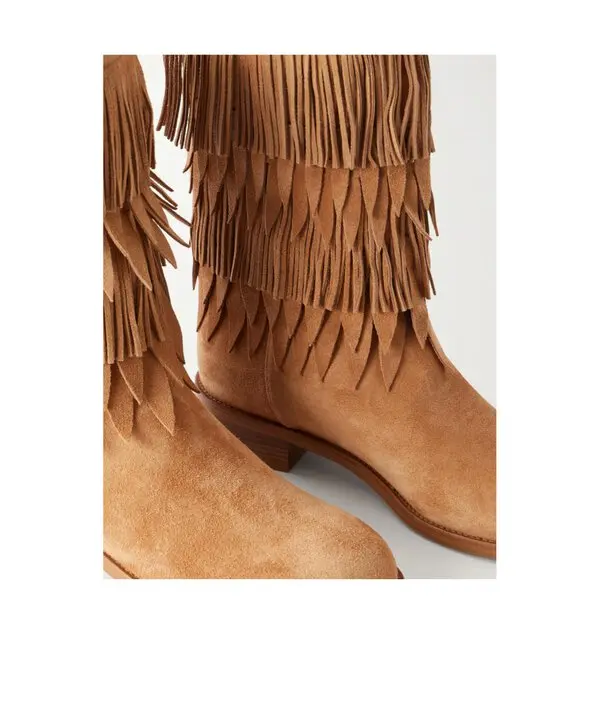 AQUAZZURA Fringed Suede Boots