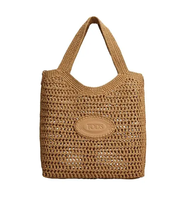 TOD'S Logo Handbag - Light Brown
