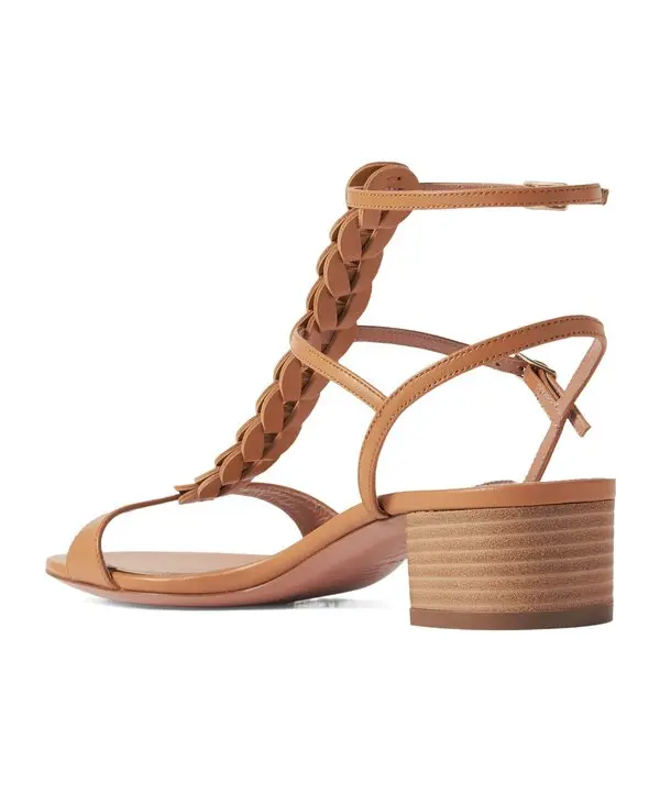 AQUAZZURA Braided Leather Sandals