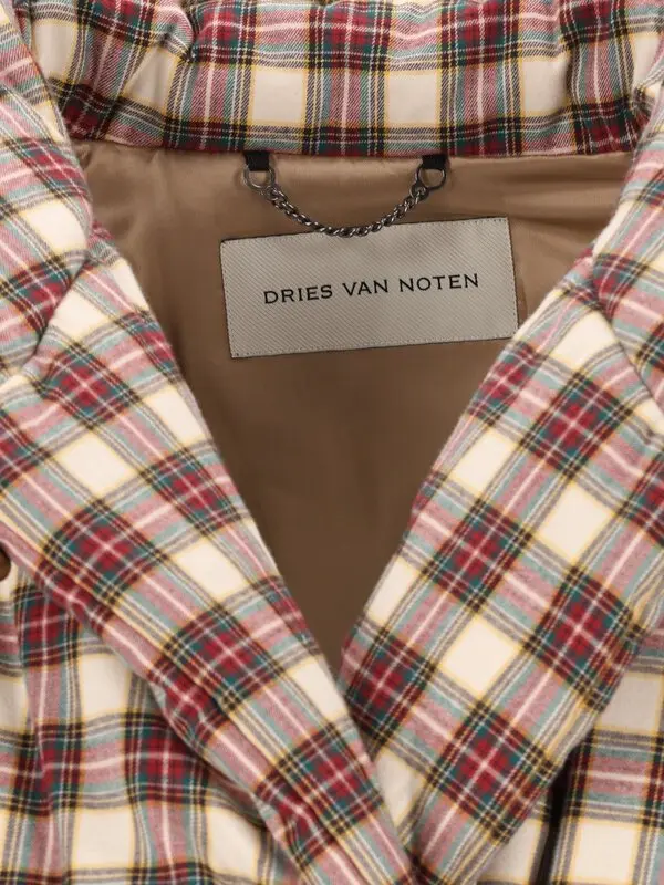 Dries Van Noten Hooded Checked Padded Cotton-flannel Jacket