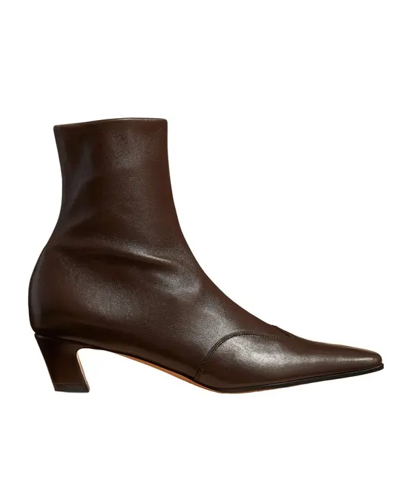 Khaite Elastic Ankle Boots - Brown