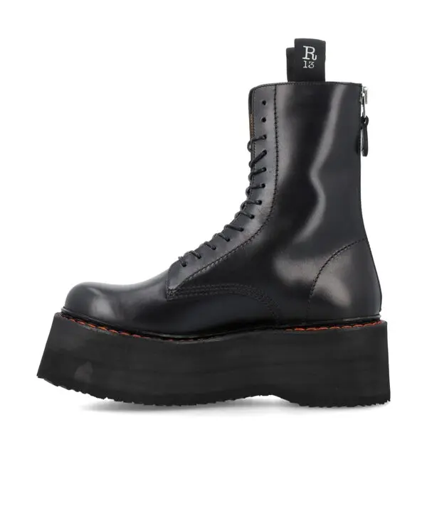 R13 Platform Lace Up Ankle Boots