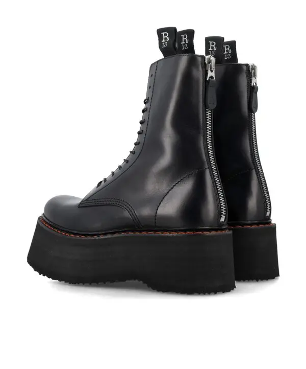 R13 Platform Lace Up Ankle Boots