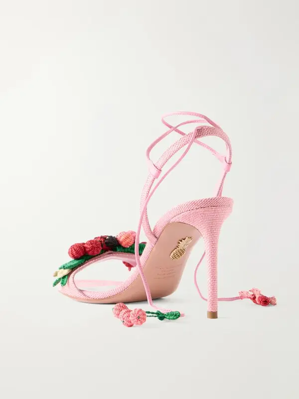 AQUAZZURA Botanica 105 Embellished Sandals - No