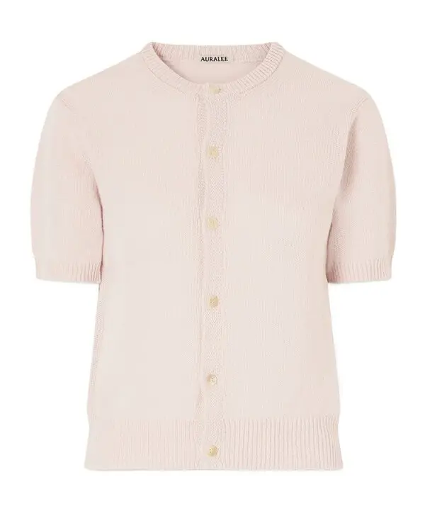 Auralee Button Short-sleeve Cardigan