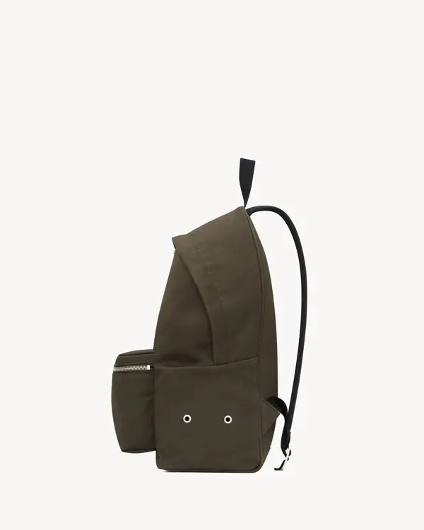 Saint Laurent City Backpack In Cotton Canvas