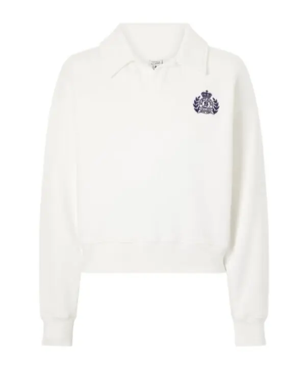 SPORTY  RICH Sporty & Rich Embroidered Cotton Sweatshirt