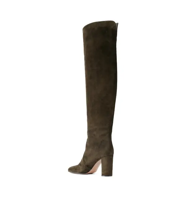 GIANVITO ROSSI Over-the-knee Suede Boots With Chunky Heel