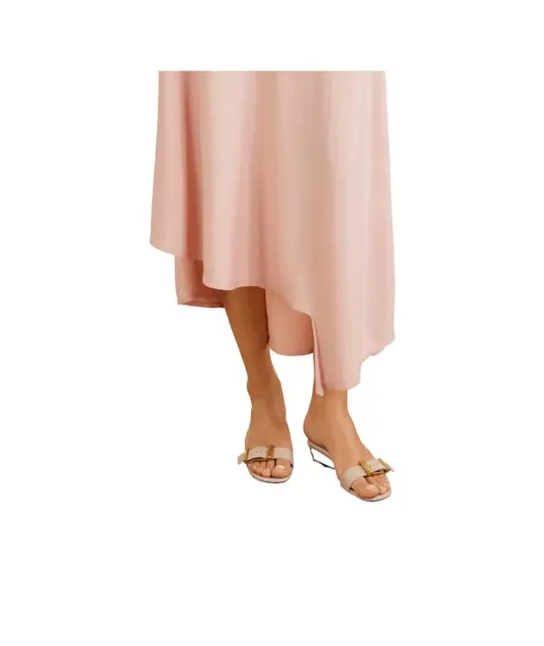 Khaite Buckled Leather Wedge Sandals
