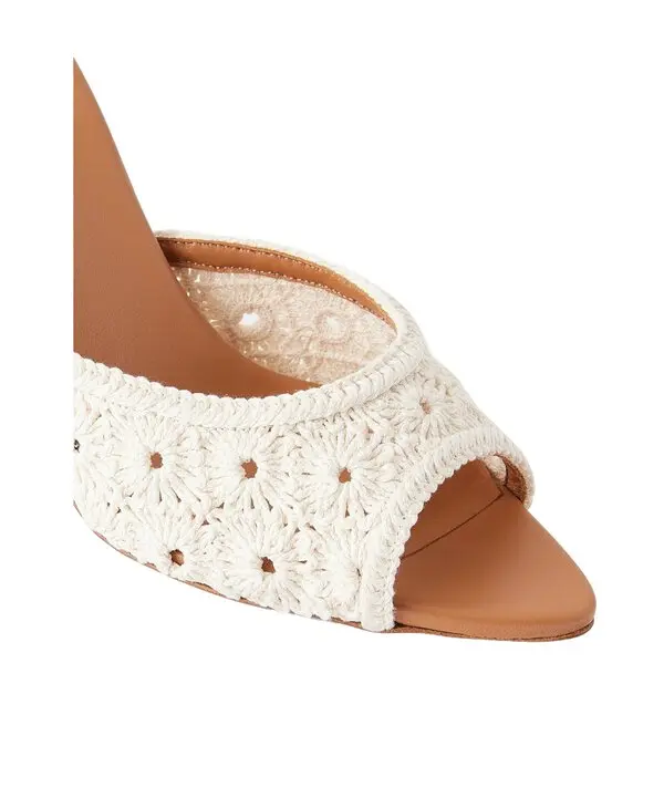 AQUAZZURA Crocheted Strap Mules