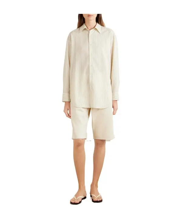 Auralee Striped Wool Shirt